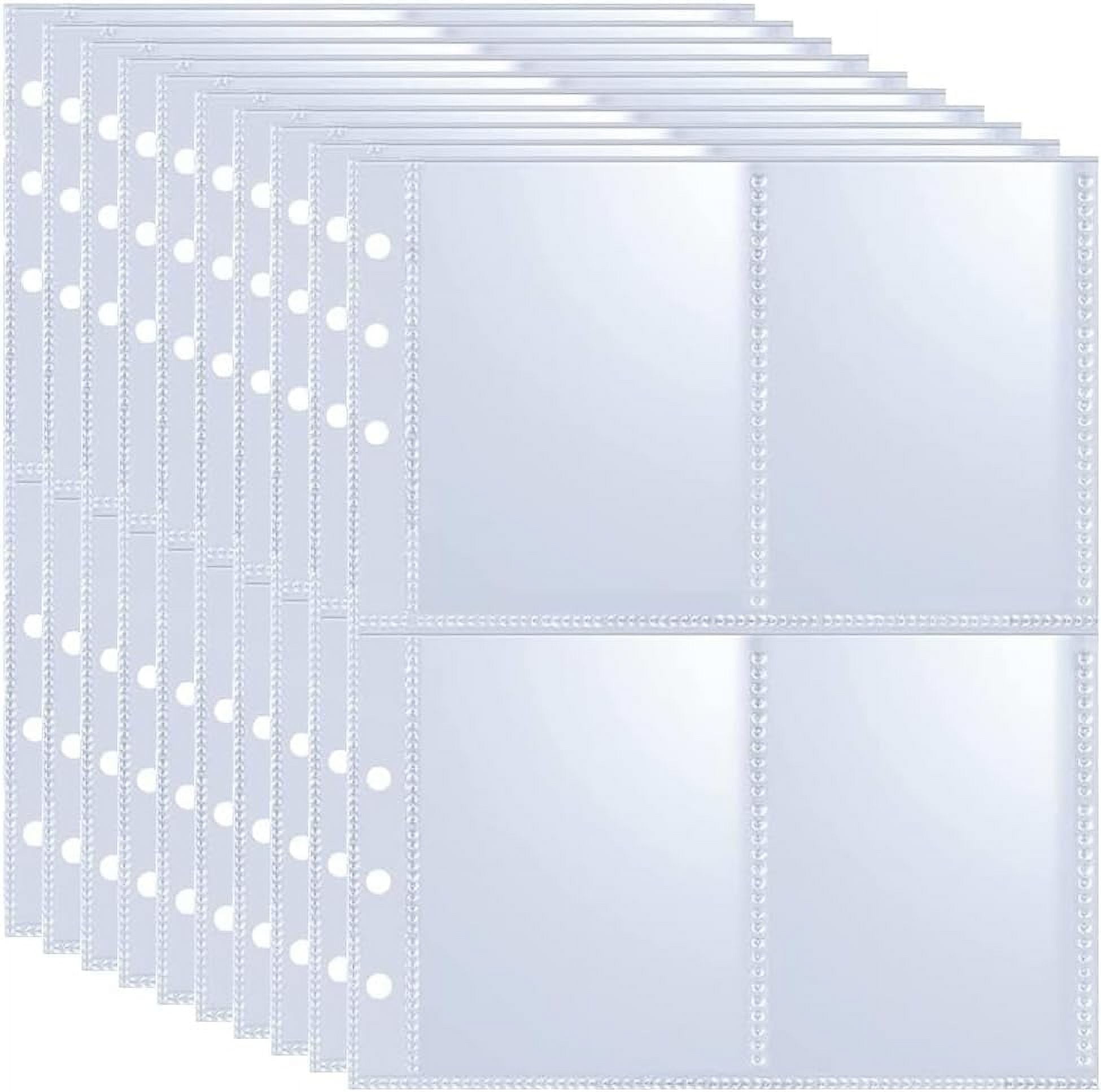 25 Pack 100 Pockets A5 Binder Sleeves 3.66x2.71” Trading Card Sleeves ...