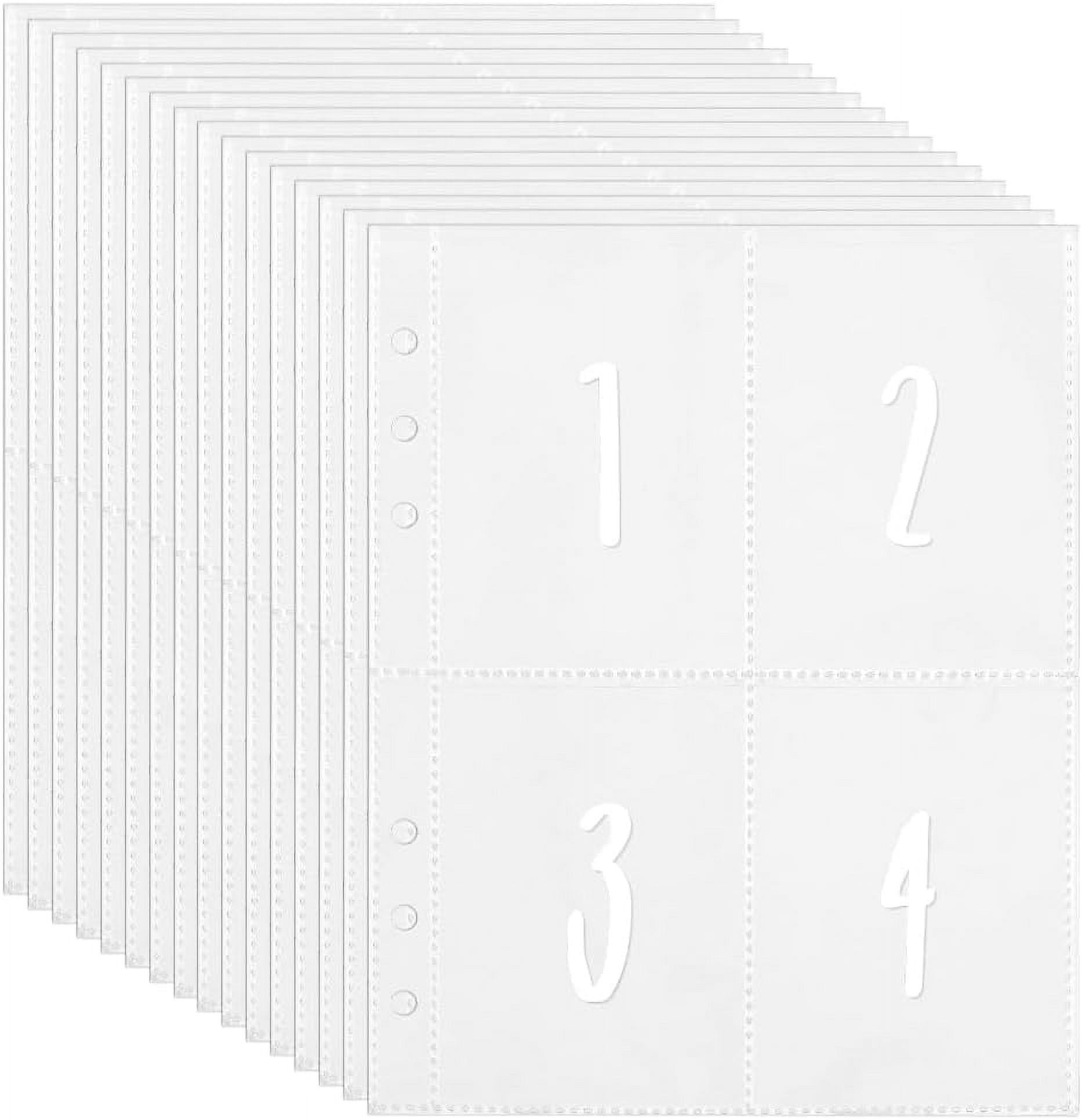 25 Pack 100 Pockets A5 Binder Sleeves 3.77x2.71” Trading Card Sleeves ...
