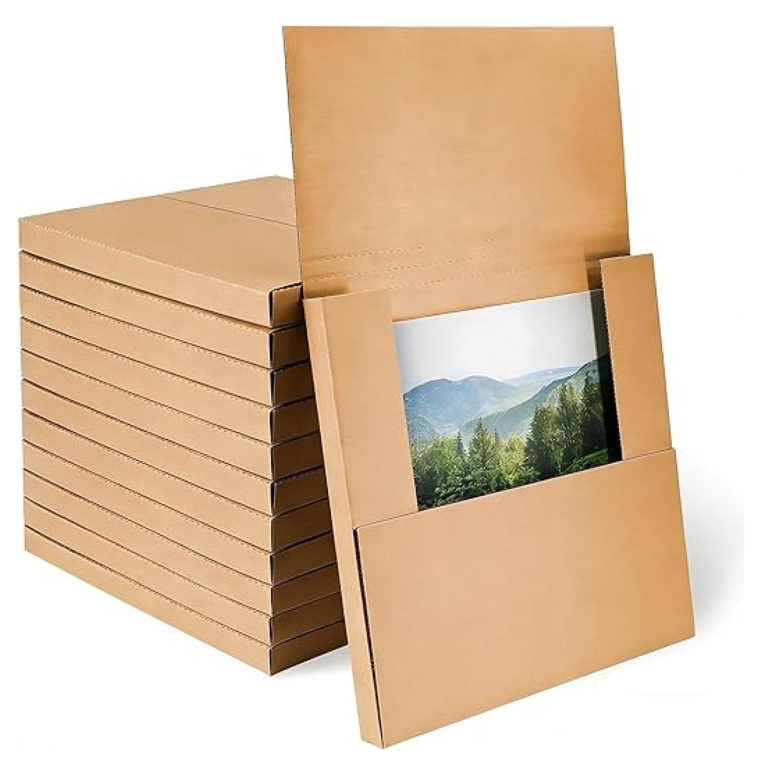 , 25 Pack 12.5x12.5x1 inch Vinyl Record Shipping Box, Cardboard Album ...