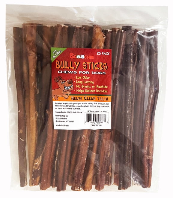 25 Pack 12 Inch Bully Stick in Zip Lock Bag - Walmart.com
