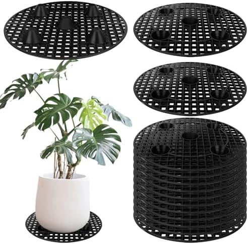 25 Pack 12 inch Plant Pot Elevators, 12 Inch Plastic Plant Risers ...