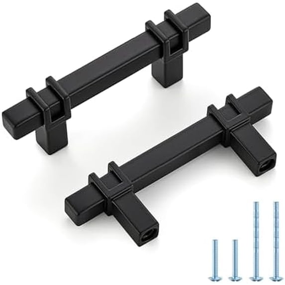 25 Pack 2-1/2 inch Black Cabinet Handles, Kitchen Cabinet Handles Matte ...