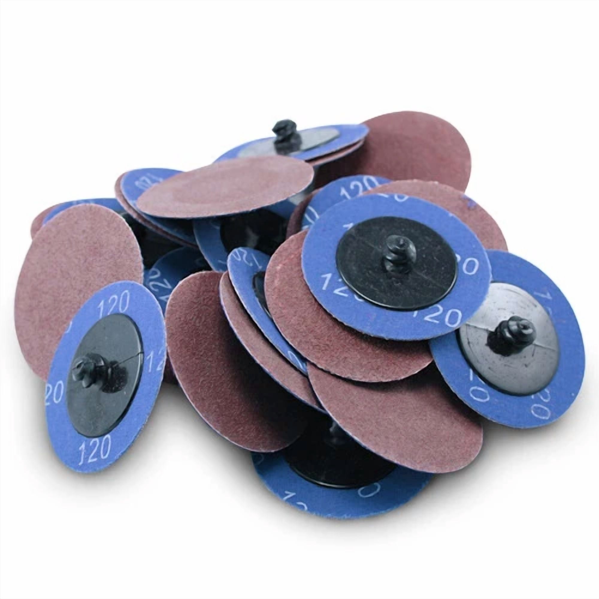 25 Pack - 2 120 Grit A/O Quick Change Sanding Disc Black Hawk, Type R ...