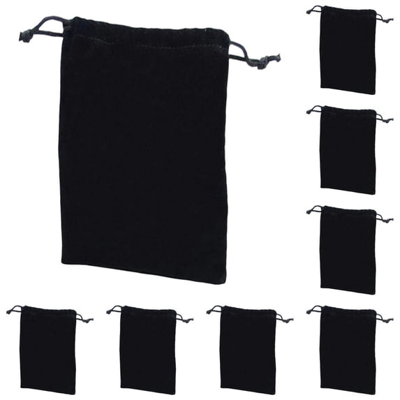 25 Pack 2.75"x3.54" Velvet Jewelry Pouches, Small Black Velvet ...