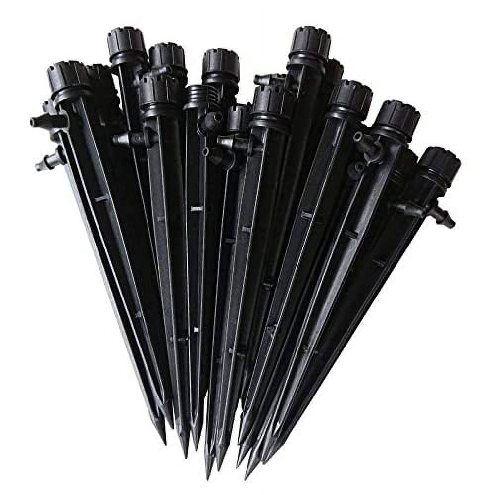 25 Pack 360 Degree Adjustable 13cm Irrigation Dripper Inserting Ground ...
