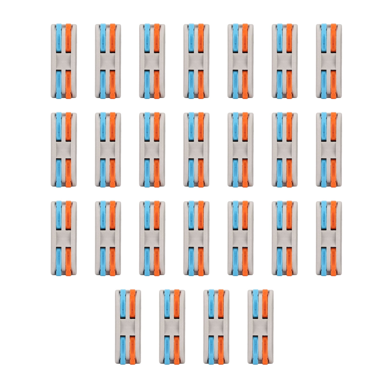 25-Pack 4-Port Splicing Wire Connectors - Compact Fast Spring Conductor ...