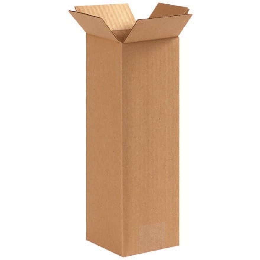 ShippingSuppliesByMail 25-Pack 4x4x12 ECT-32 Brown Tall Corrugated ...