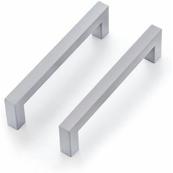 25 Pack 5 Inch Kitchen Square Cabinet Handles Grey Drawer Pulls for ...