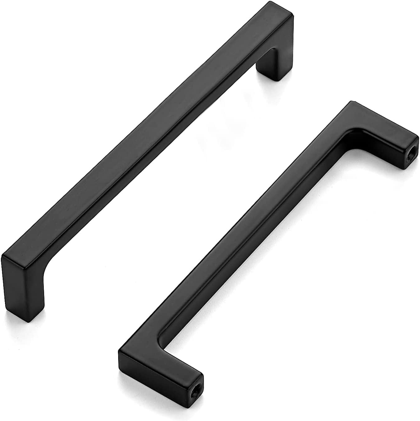 25 Pack 5 inch Hole Centers Matte Black Cabinet Pulls Kitchen Cabinet ...