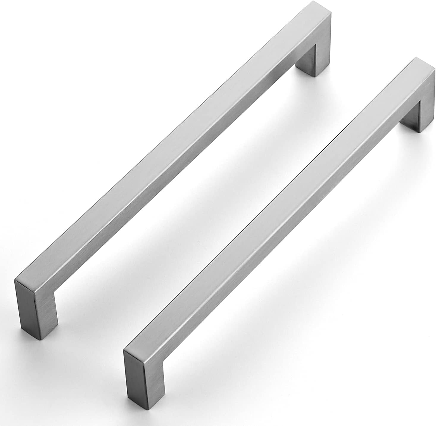 25 Pack 7-1/2 Inch Square Kitchen Cabinet Handles in Satin Nickel Pulls ...