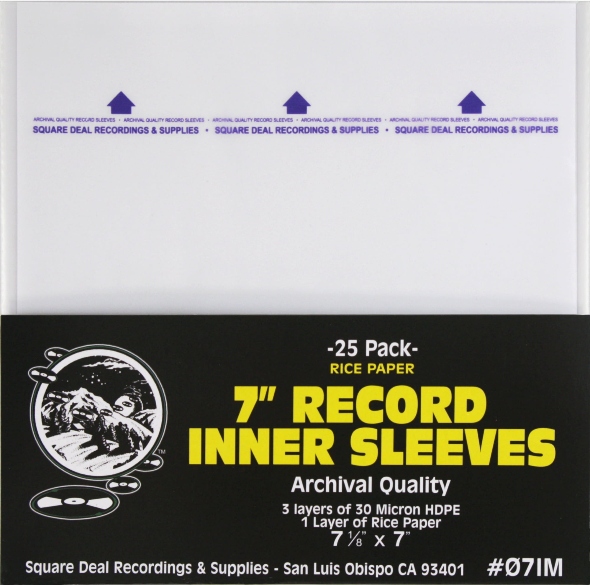 (25 Pack) 7-Inch Vinyl Record Inner Sleeves – Archival Quality, Anti ...