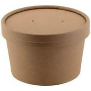 EcoQuality 25 Pack 32 oz Disposable Kraft Paper Soup Containers - Quart ...