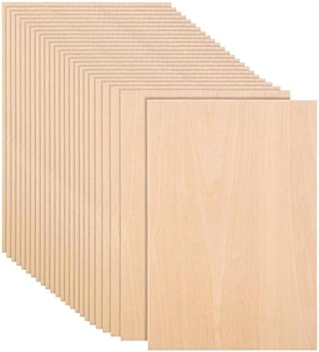 25 Pack 8 x 12 Inch Basswood Sheets, 1/16 Thin Craft Plywood Sheets ...