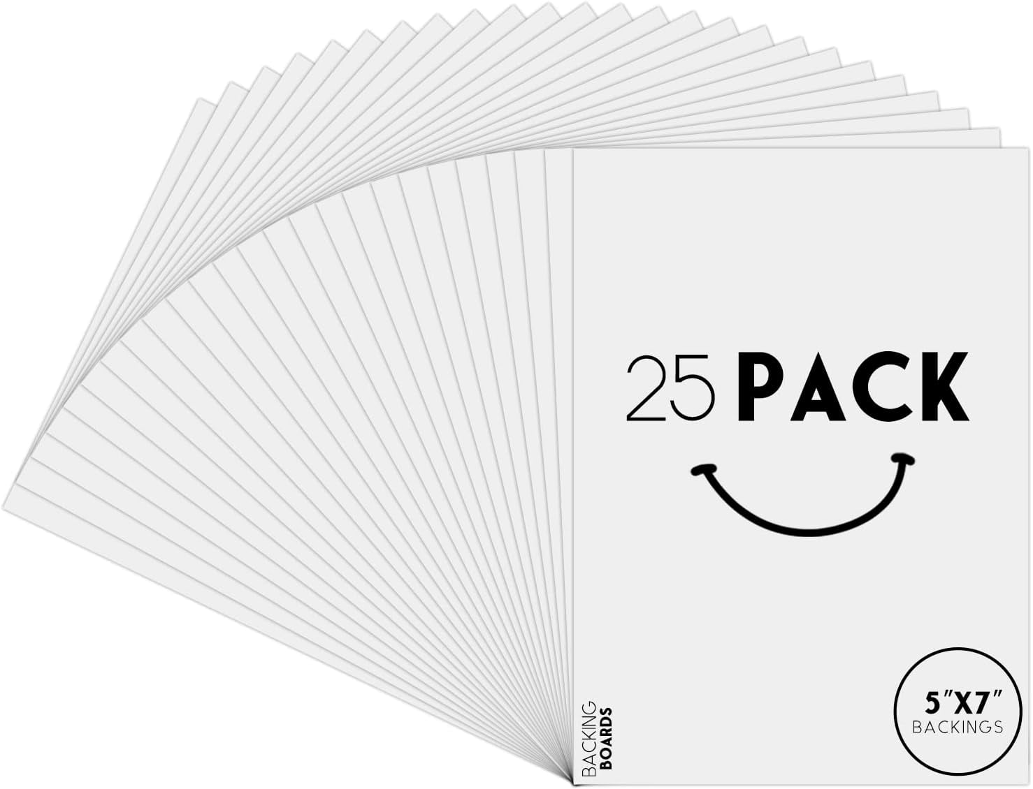 25 Pack 8x10 Bright White Backing Board for Frames, Pictures, Photos ...