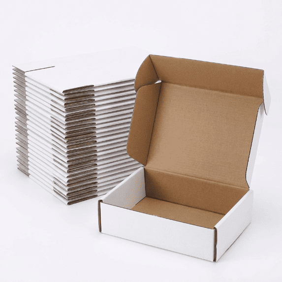 25 Pack 8x6x2 Inch Shipping Boxes, Small Corrugated Cardboard Mailer ...