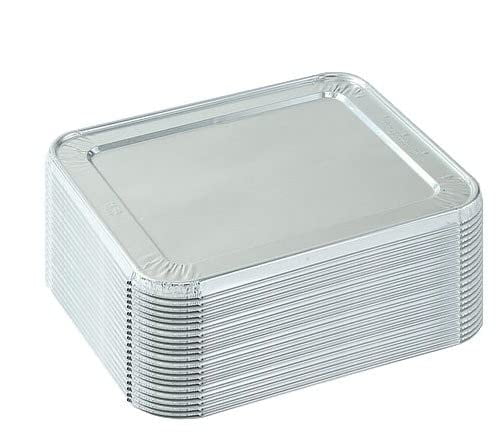 25-Pack 9 x 13 inch Aluminum Foil Lids, Disposable, Silver, Rectangular ...