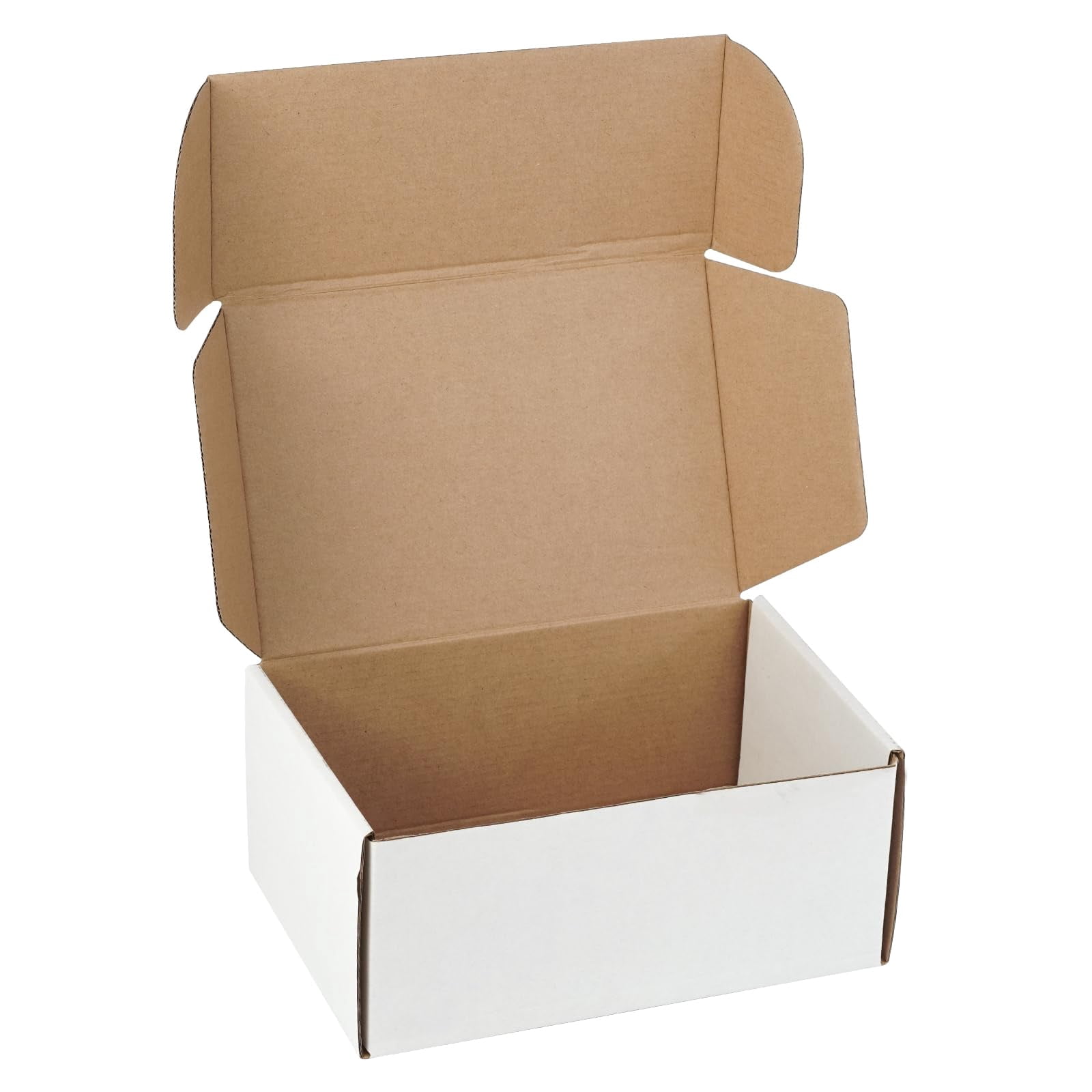 25 Pack 9"x6"x4" White Corrugated Cardboard Packing & Shipping Boxes ...