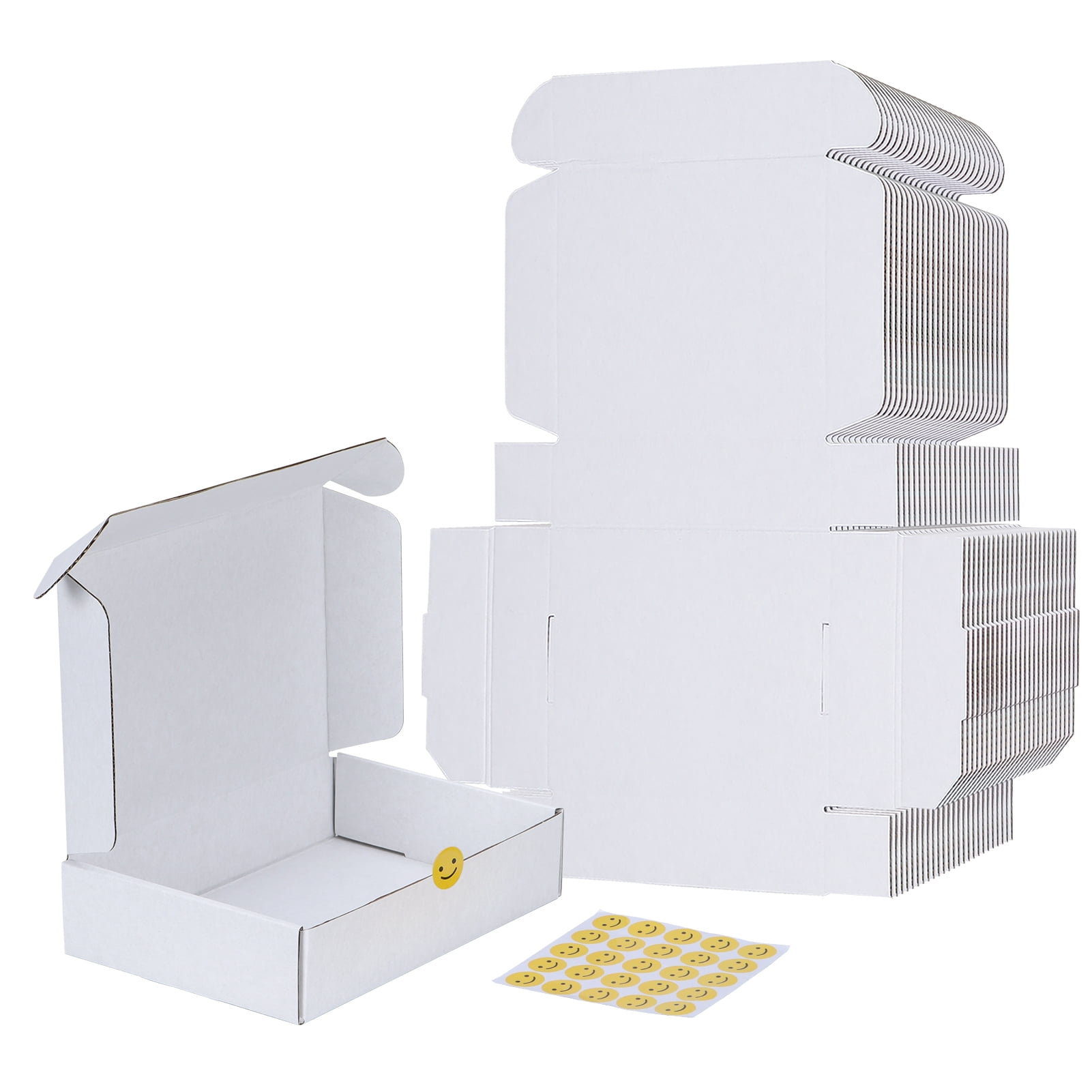 25 Pack 9x6x2 Shipping boxes White Cardboard box for Packing and ...