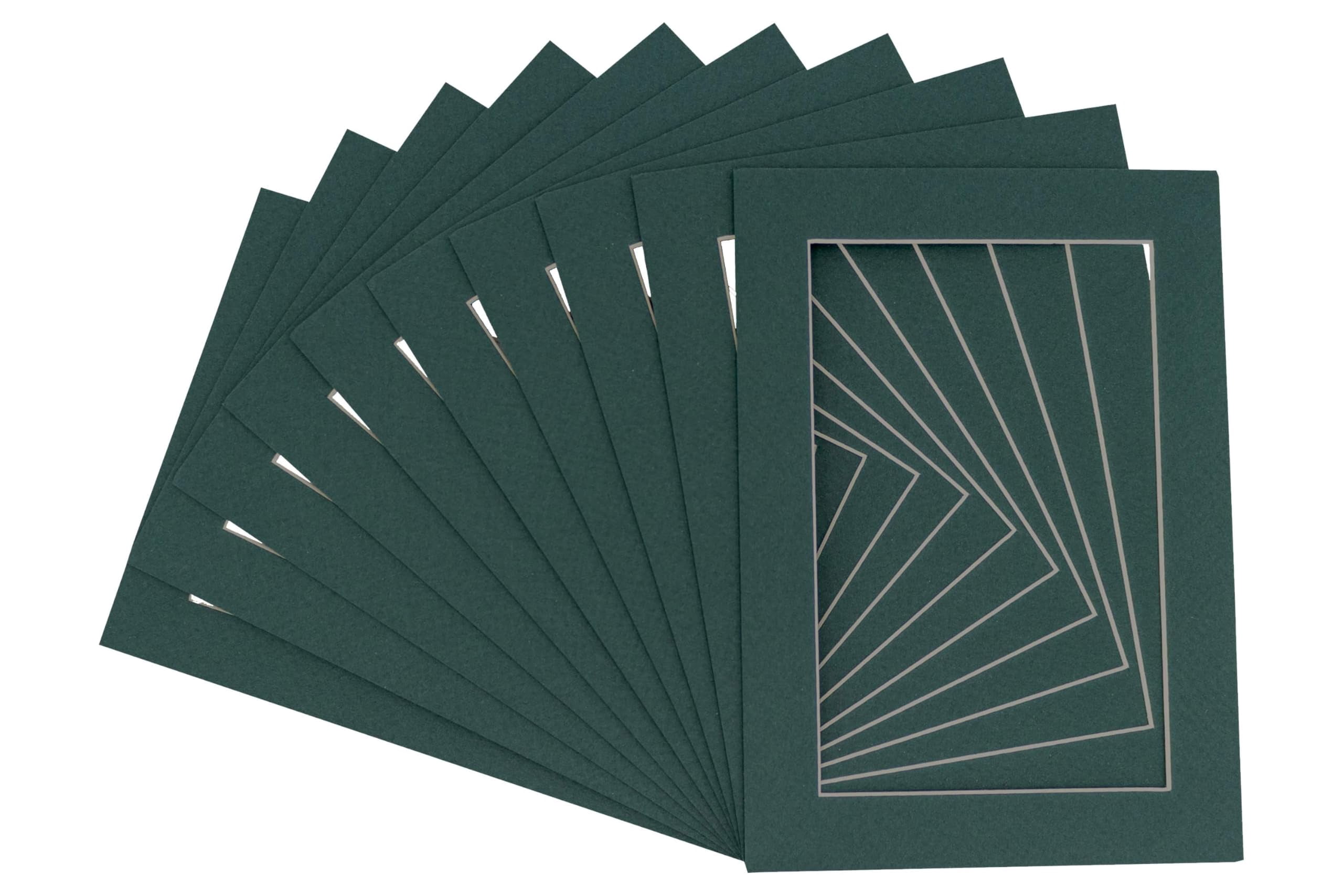 25 Pack Acid Free 8.5x11 Precut Matboards for 7x9 Photos, Bevel Cut ...