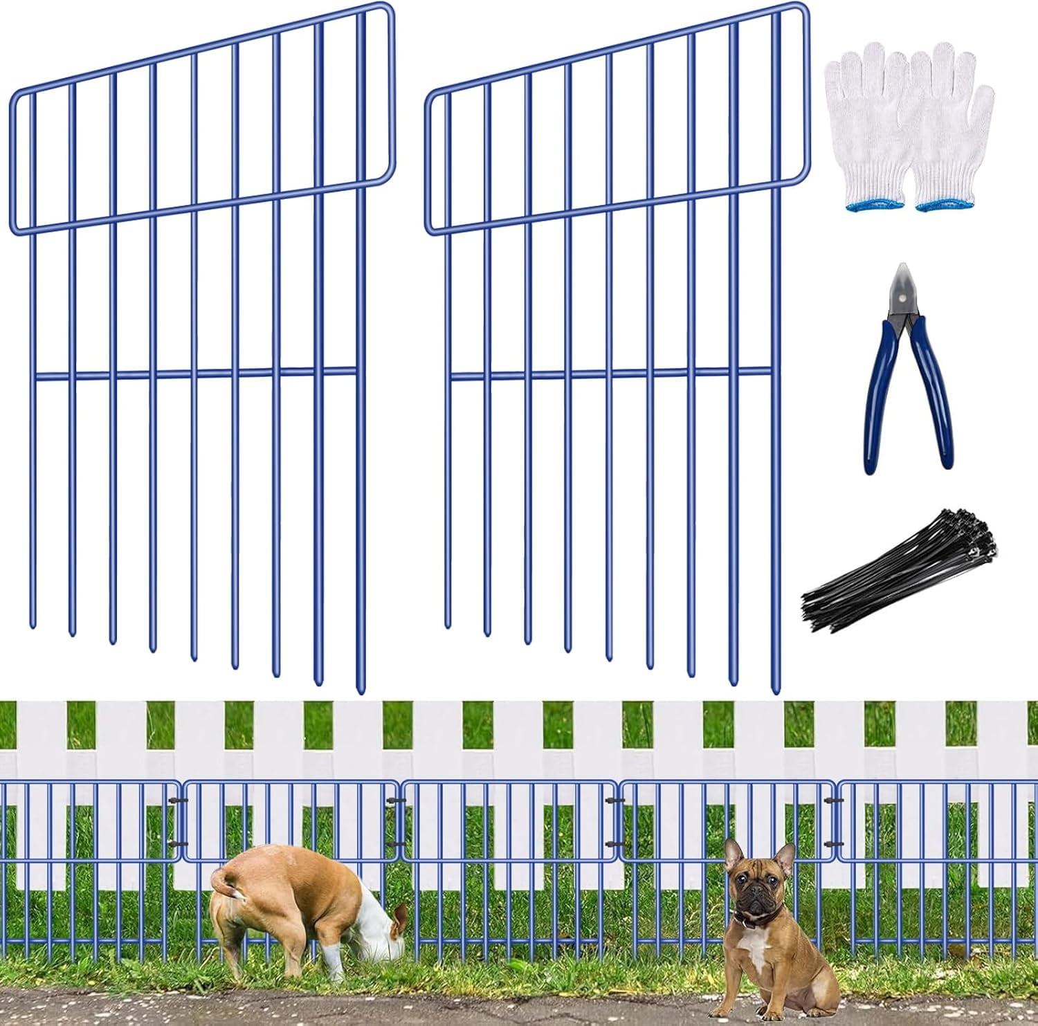 25 Pack Animal Barrier Fence, No Dig Fence for Dogs, Rabbits Dog ...