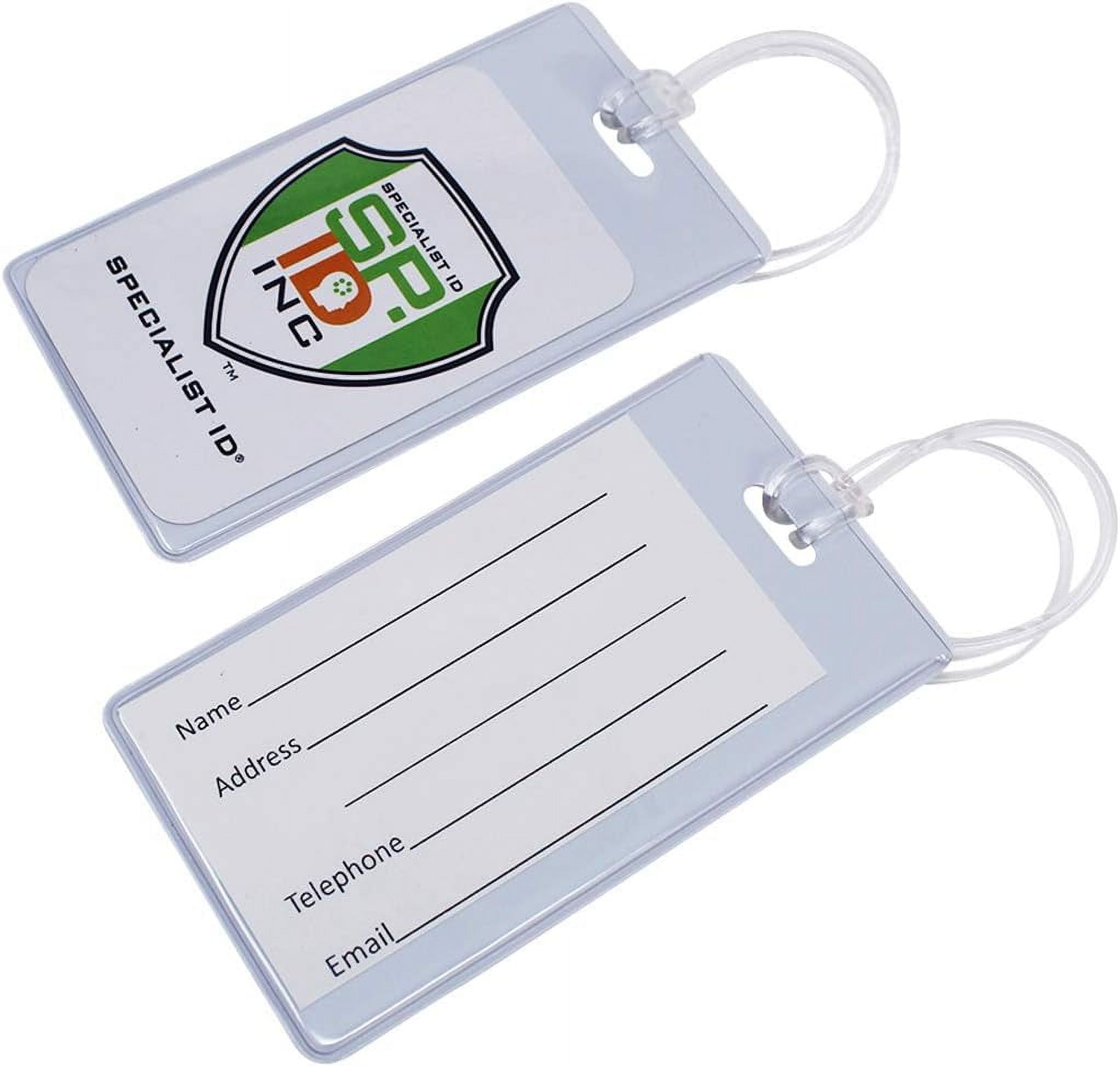25 Pack - Backpack ID Luggage Tags for Student Identification ...