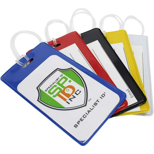 25 Pack - Backpack ID Luggage Tags for Student Identification Cards ...