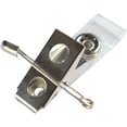 25 Pack - Badge Clip with Pin - Safety Pin Badge Holder works with Any ...