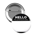 25 Pack - Black Hello My Pronouns Are "Write-In" LGBTQ+ Pinback Button ...