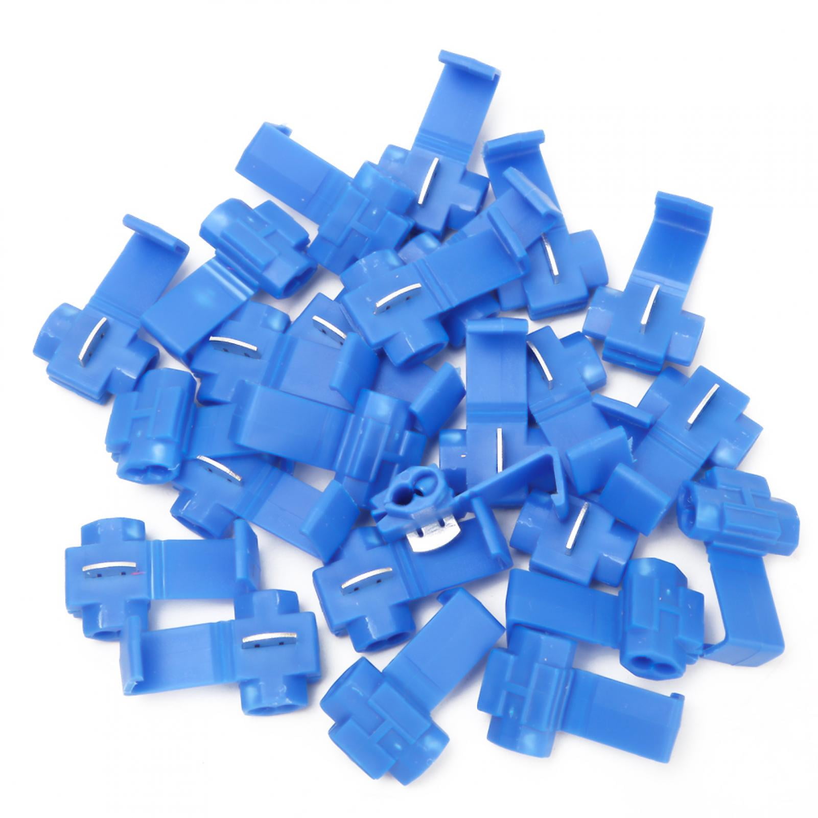 25-Pack Blue Solderless Quick Splice Snap Wire Connectors, Fits 0.75-2 ...