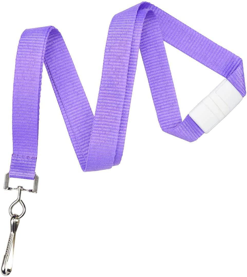 25 Pack - Bright Wide Lanyards for Name Badges with Safety Breakaway ...