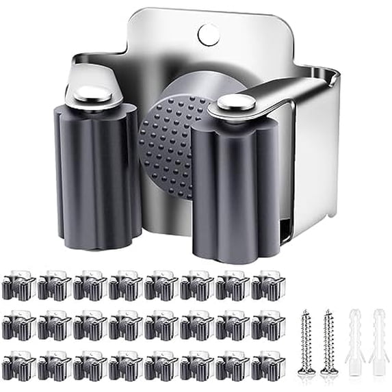 25 Pack Broom Holder Wall Mount, Mop and Broom Holder Wall Mount ...