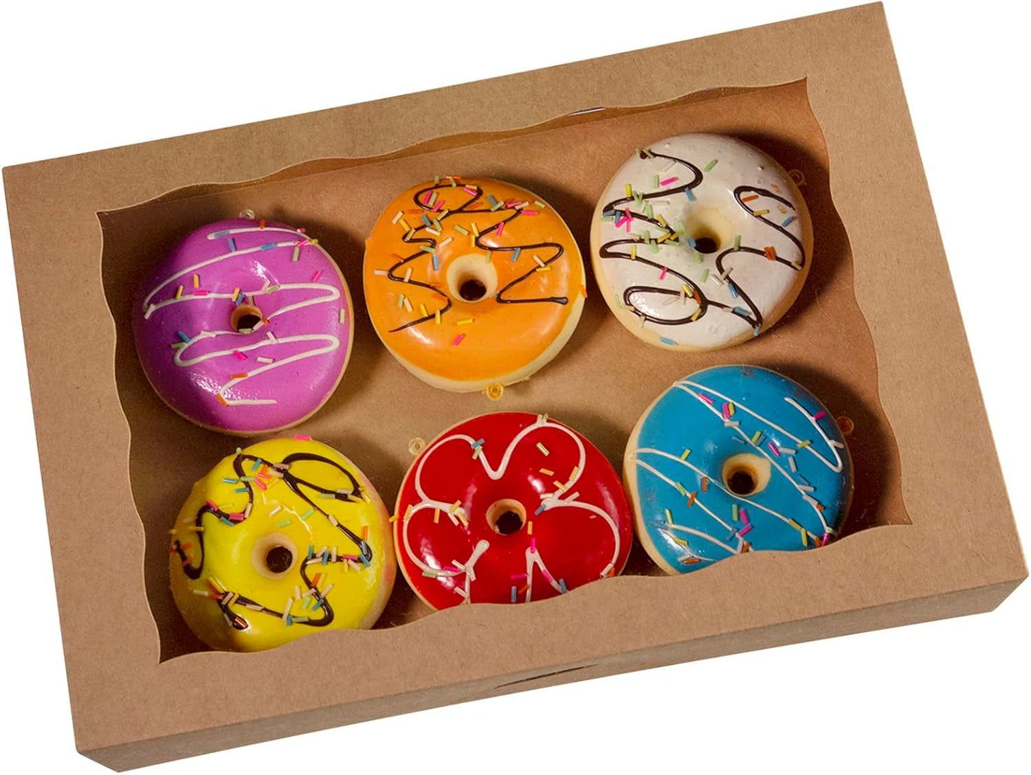 25-Pack Brown Pastry Bakery Box 14x10x3inch, Large Donuts, Muffins ...