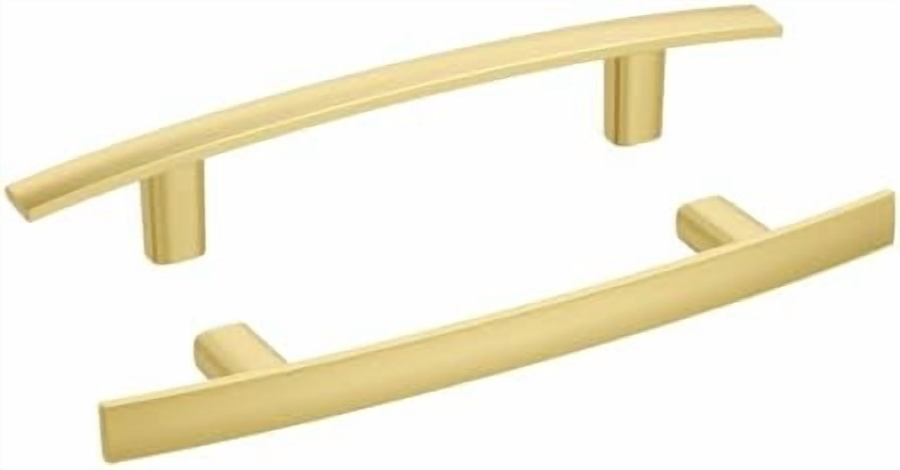 25 Pack Brushed Gold Cabinet Handles Curved Gold Pulls for Kitchen ...