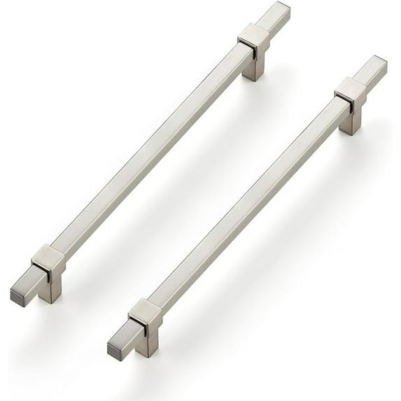 25 Pack Brushed Nickel Cabinet Handles - 7-1/2" Hole Center Cabinet ...