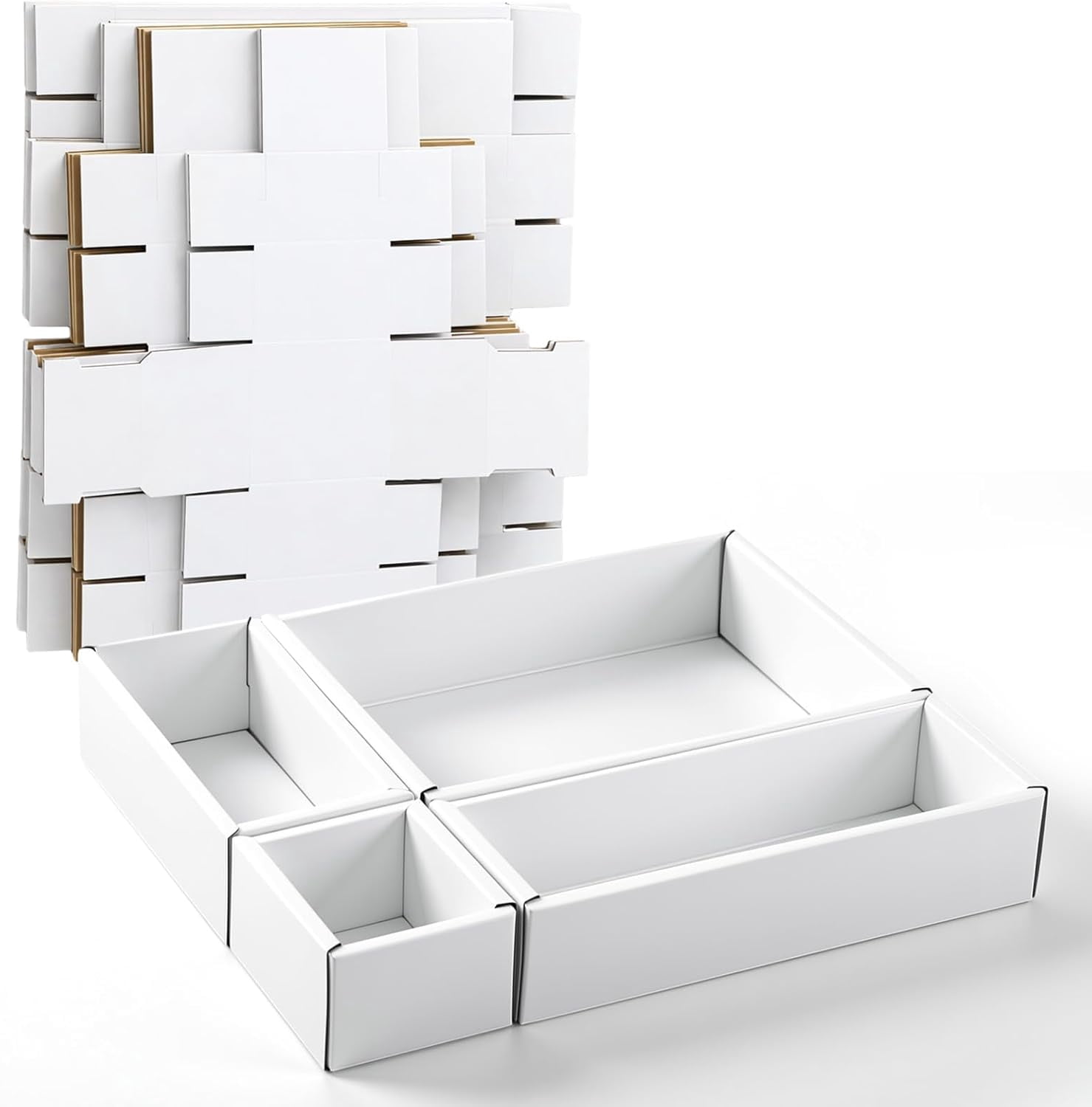 25 Pack Cardboard Storage Box Open Boxes Parts Sorting Boxes File ...
