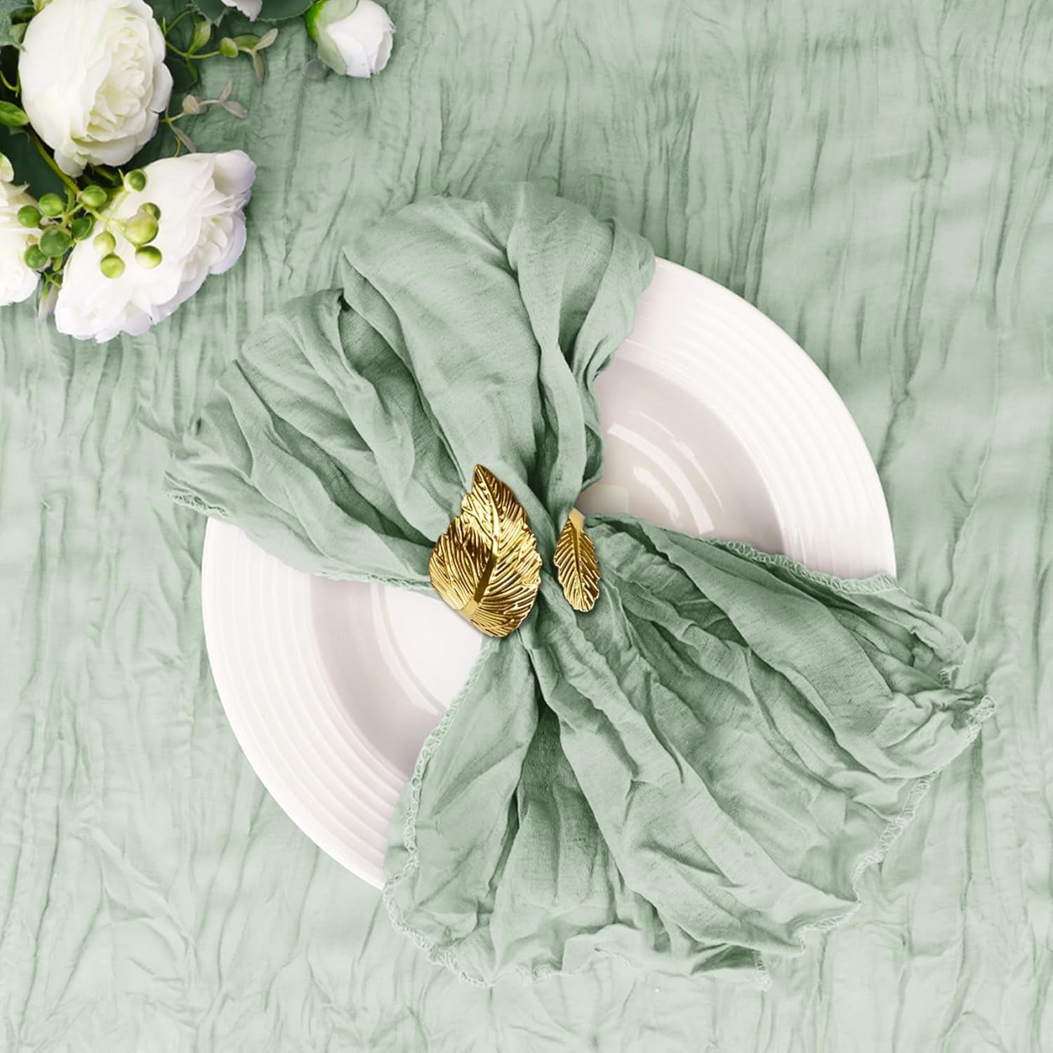 25 Pack Cheesecloth Napkins 20x20 Inch Dinner Table Napkins Boho ...