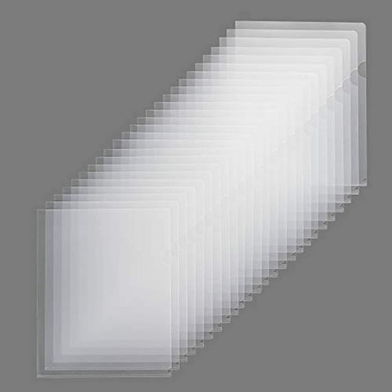25 Pack Clear Document Folder Project Pockets, Clear Plastic Folders ...