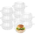 25 Pack Clear Thickening Plastic Hinged Take Out Containers Disposable ...