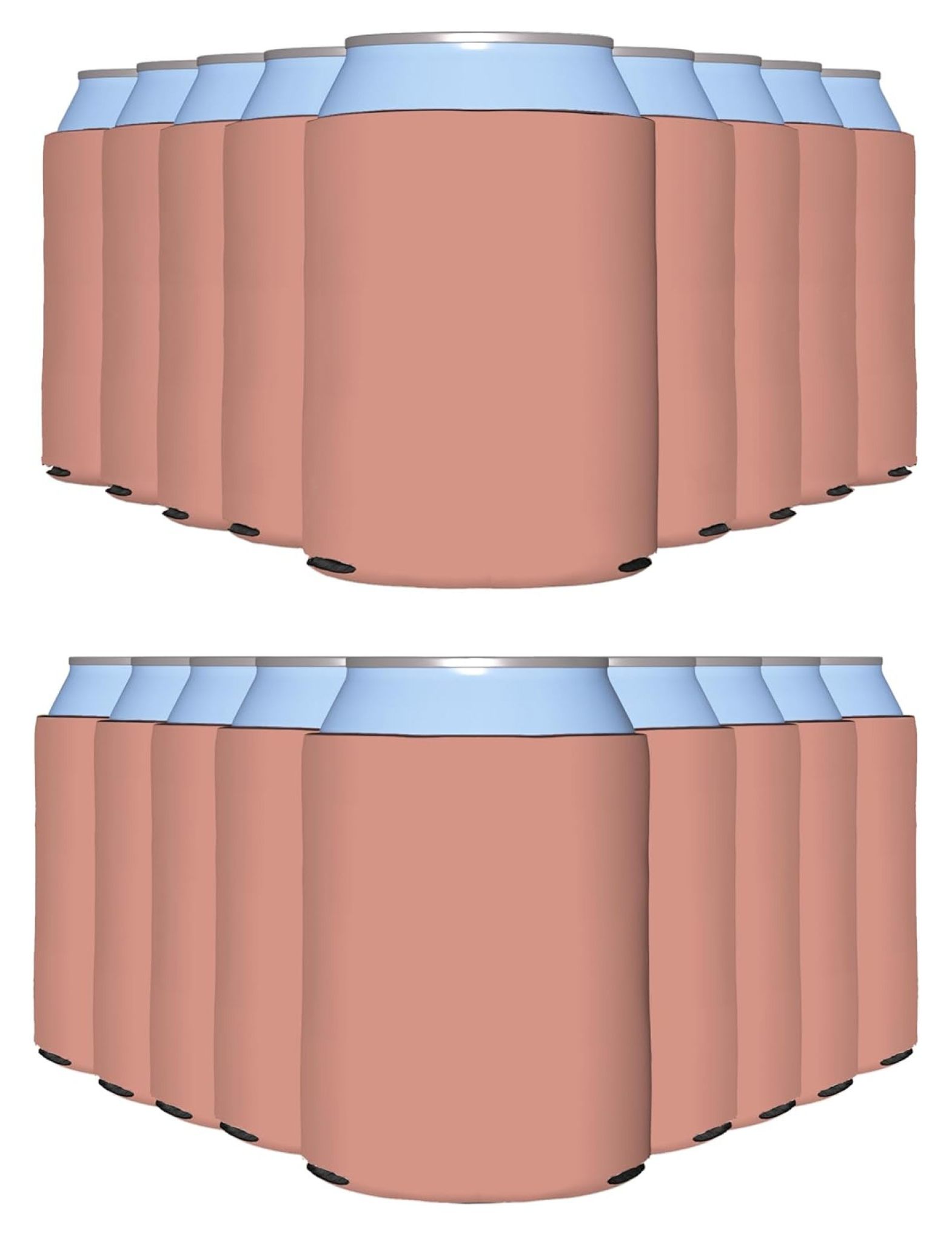 25 Pack Coral Blank Can Cooler Sleeves, Customizable Bulk Sublimation ...