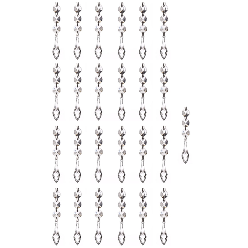 25 Pack Crystal Beaded Hoop Chandelier Parts Dream Catcher Suncatcher ...