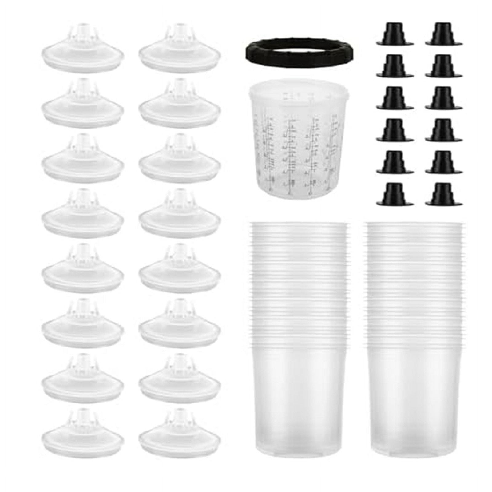 25-Pack Disposable Paint GunCup Liners and Caps System for , Paint Cups ...