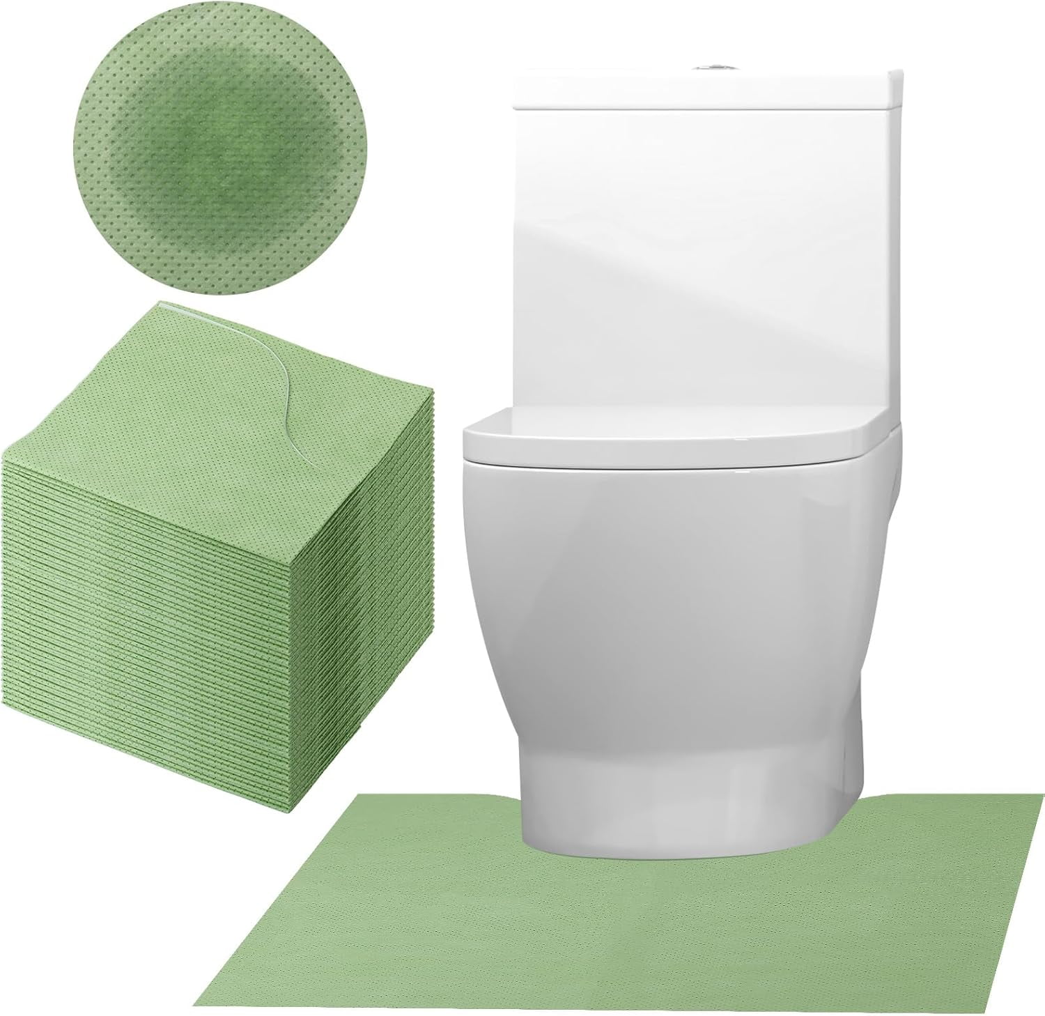 25 Pack Disposable Toilet Mats Absorbent Toilet Floor Protector from ...
