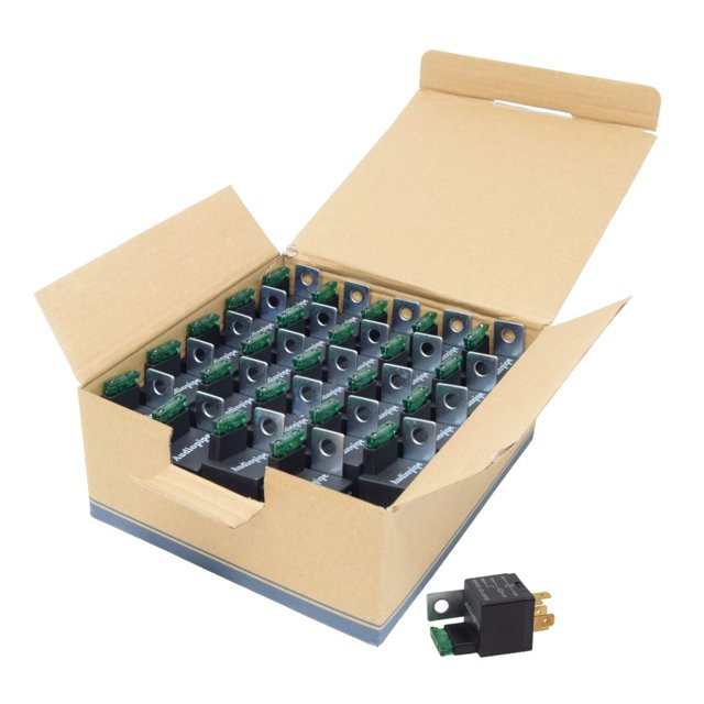 25-Pack Fused Relay 12V 30A/40A 5-Pin Auto Metal Mounting Tab SPST ...