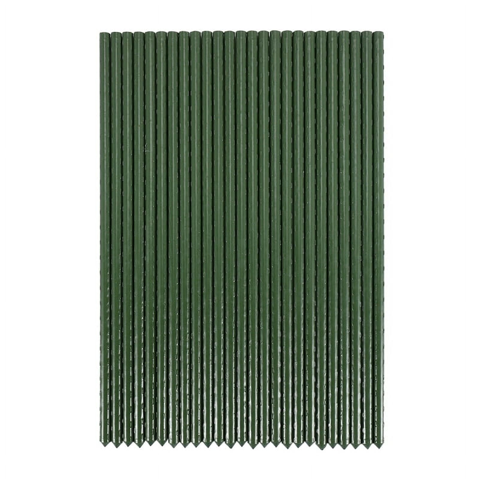 25 Pack Garden Stakes Metal Plastic Coated Plant Cage Supports Climbing ...
