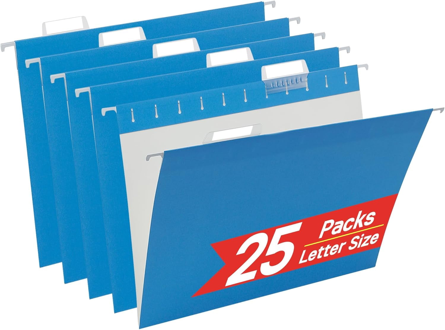 25 Pack Hanging File Folders Letter Size,Blue Reliable Hanging Folders ...