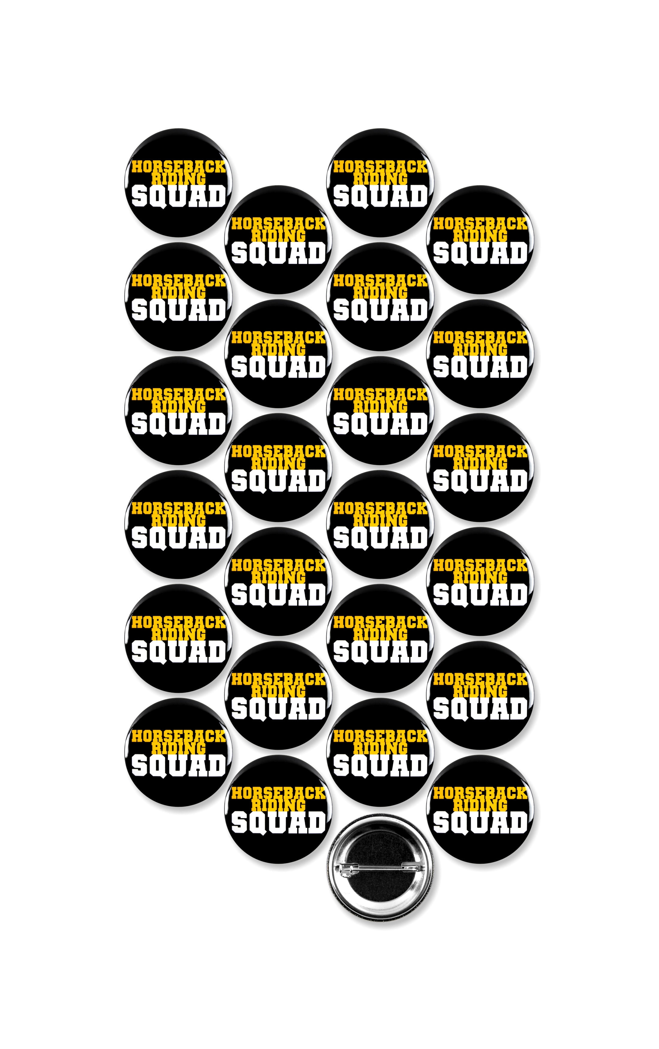 25 Pack - Horseback Riding Squad Sports Pinback Buttons - 1.5 Inch ...