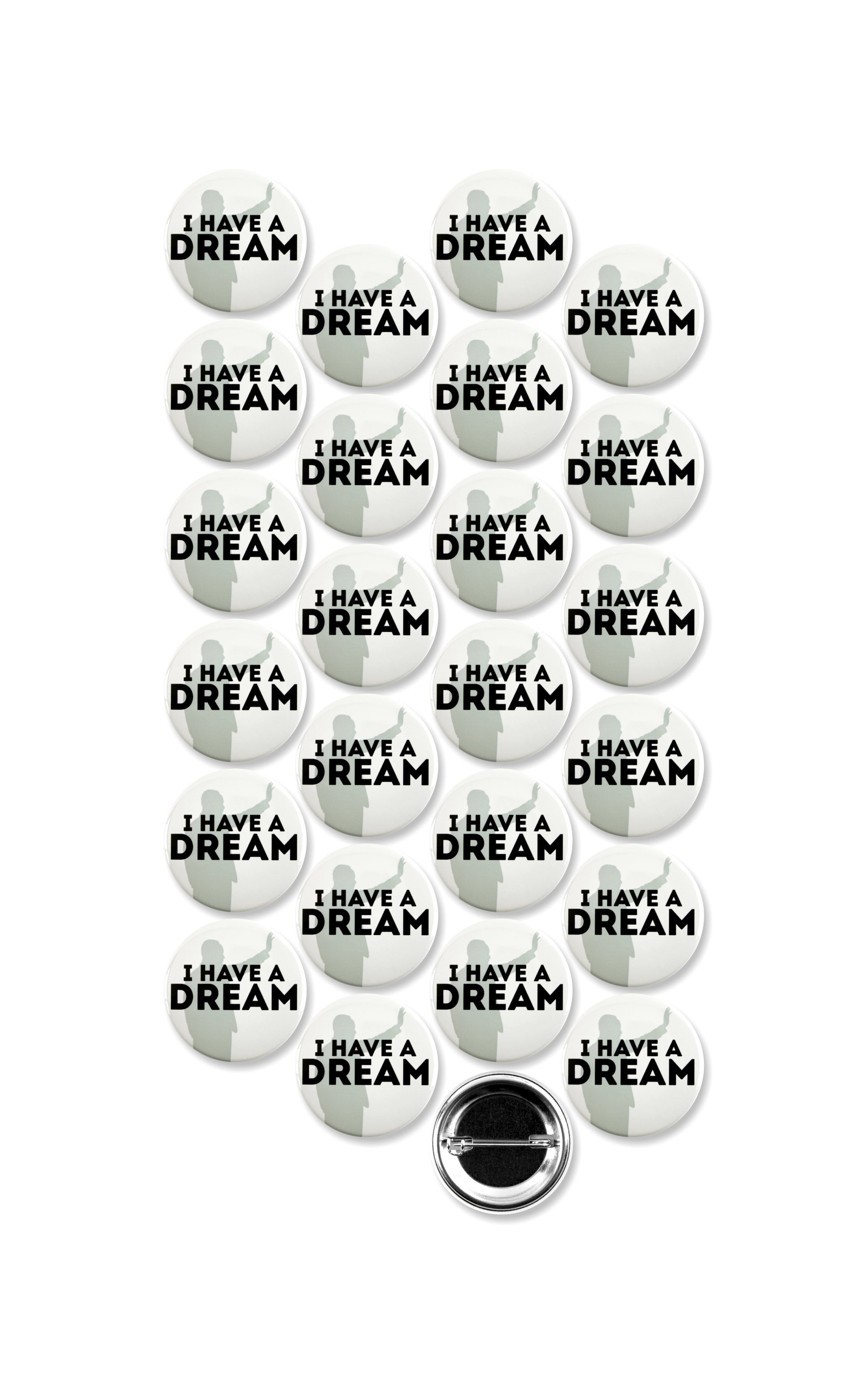 25 Pack - I Have A Dream Dr. Martin Luther King Jr Pinback Buttons - 1. ...