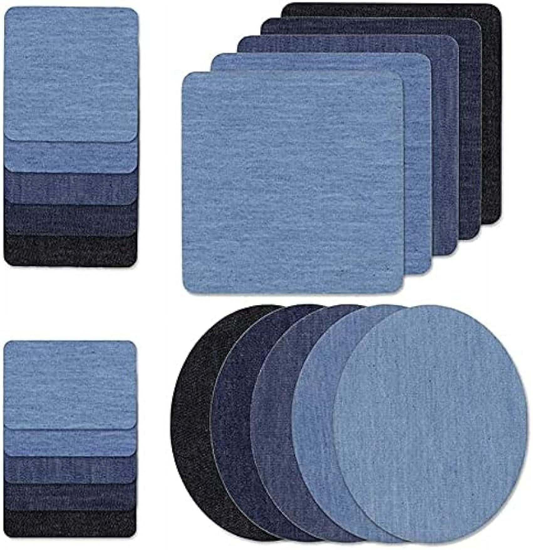 25 Pack Iron on Patches for Jeans Knee Patch Denim Patch No-Sew Shades ...