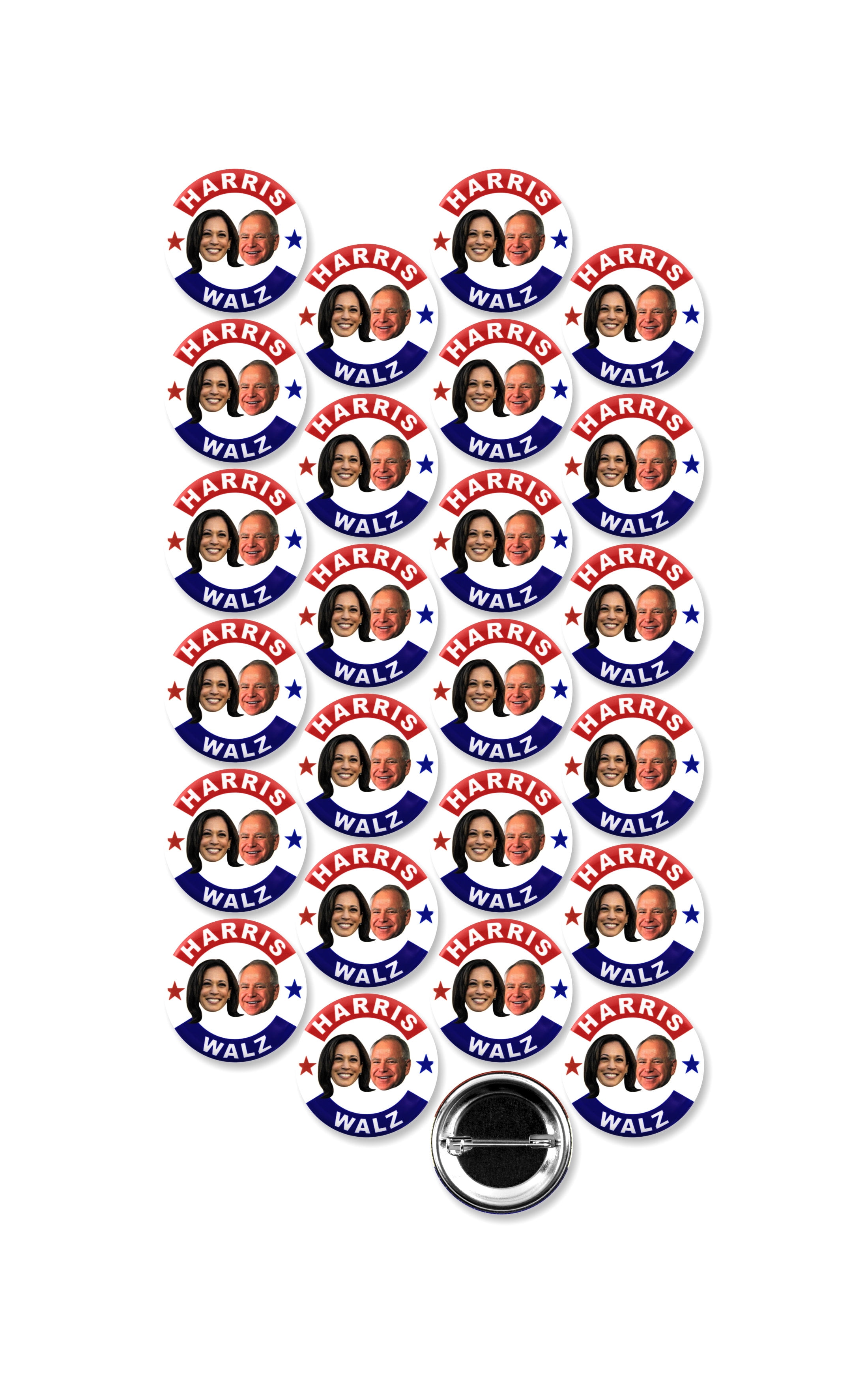 25 Pack - Kamala Harris Tim Walz 2024 Vote Democrat Presidential ...