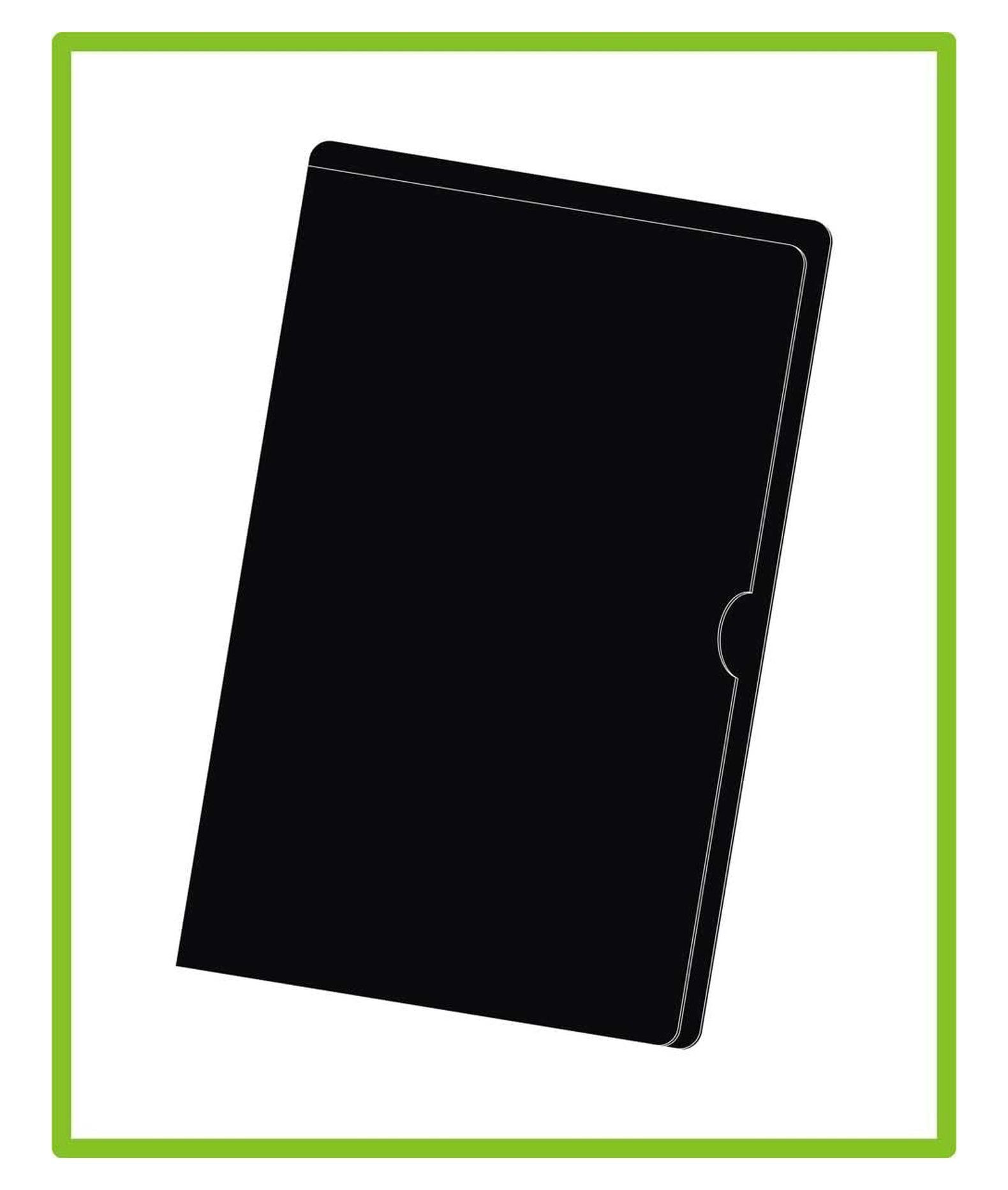 - 25 Pack L-Type Vinyl Plastic File Folders Legal Size, Black Pocket ...